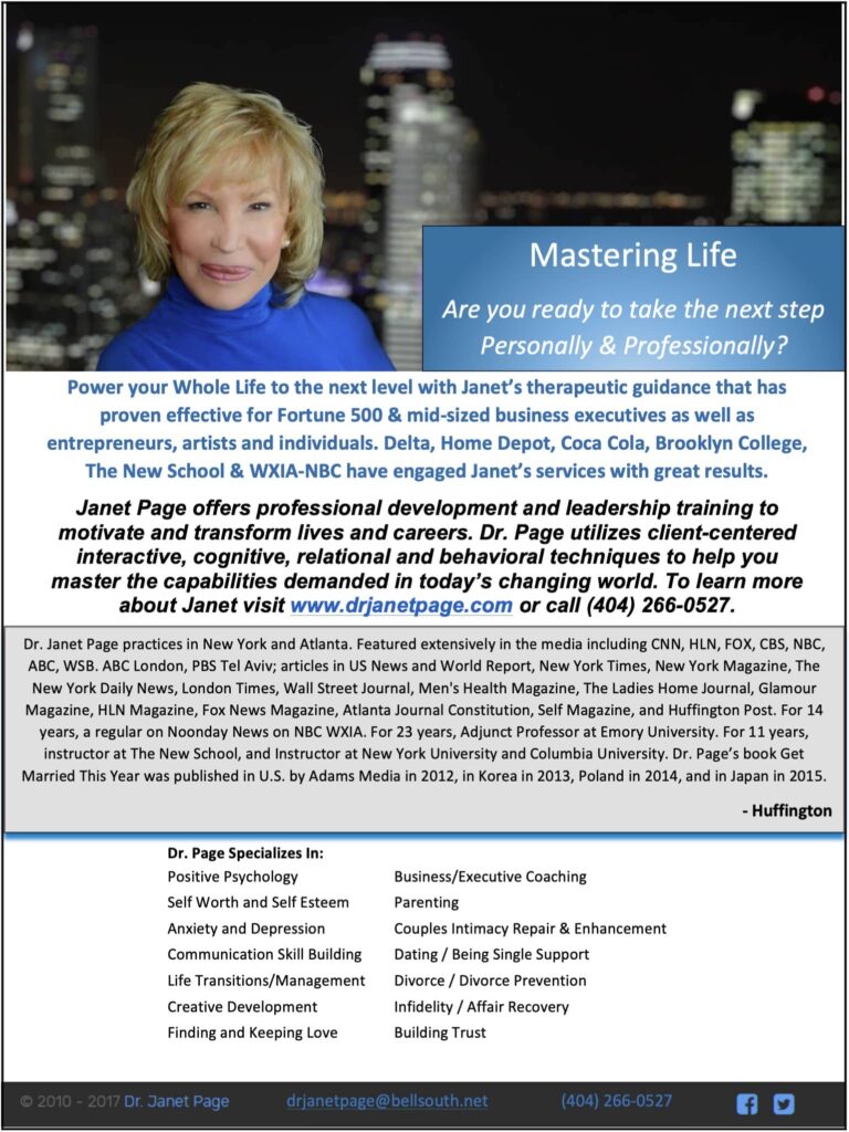 Dr. Janet Page – Take Charge Of Your Life